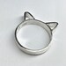 Sterling Silver Cat Ears Ring - Etsy
