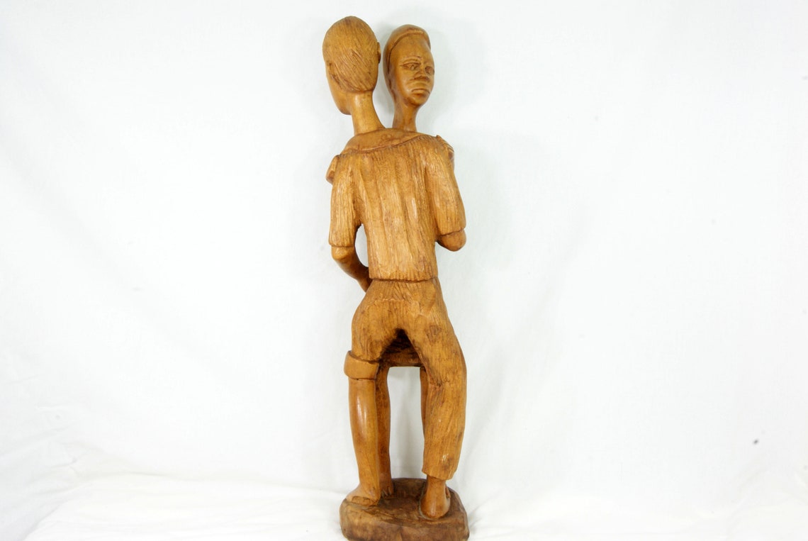 Wood Sculpture Hand Carved Man and Woman Dancing - Etsy