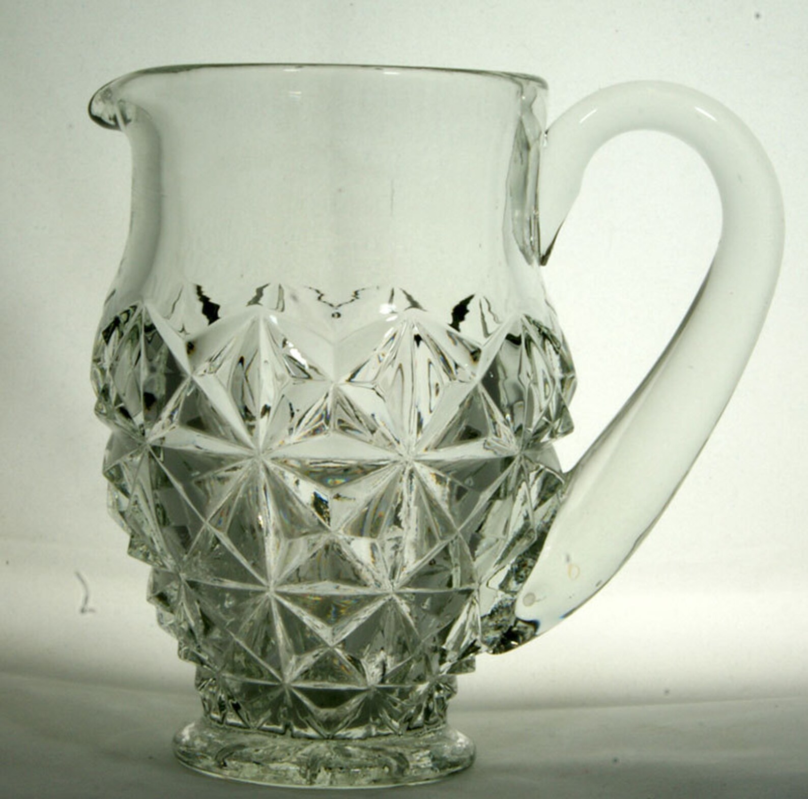 Glass Pitcher - Diamond Cut - Home Decor - Etsy