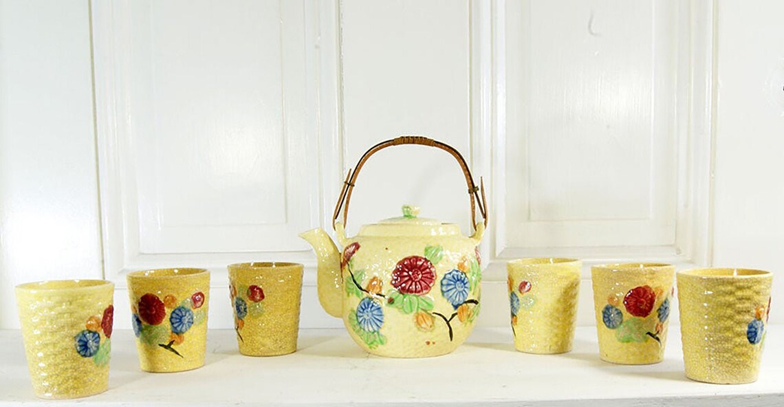 Tea Set Handpainted Home Decor - Etsy