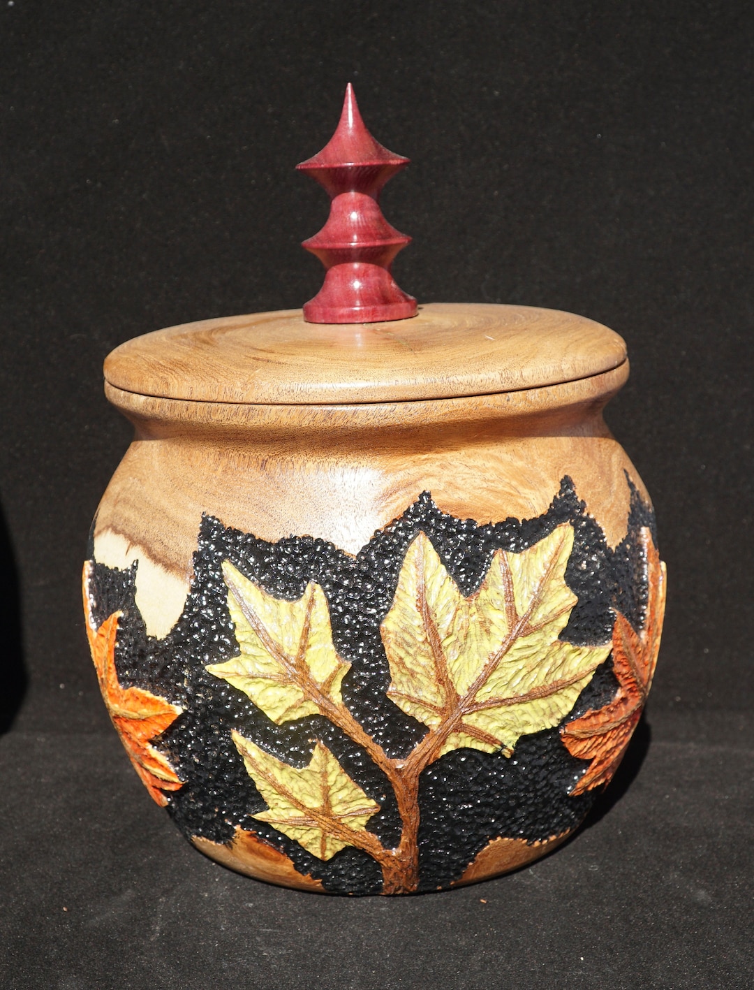 Artistic Large Painted Wooden Container - Etsy