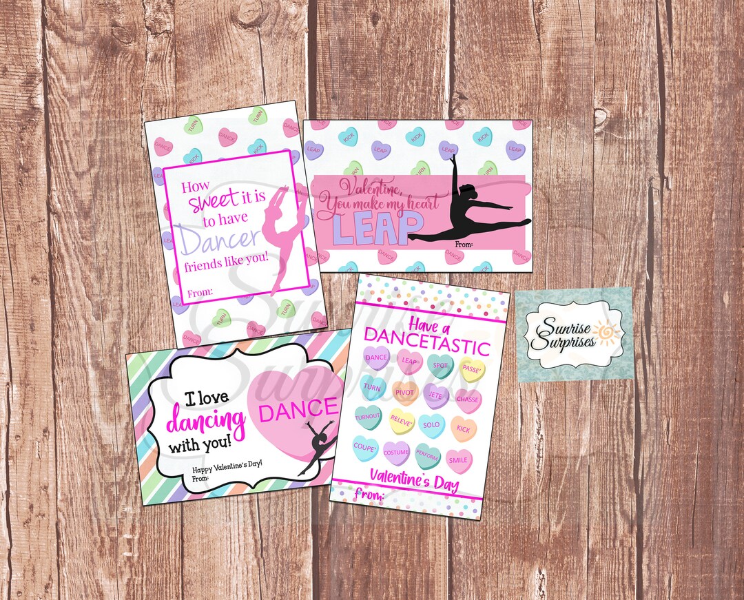 Dance Valentine Card, Dance Teacher Valentine Card, Dancer Valentine ...