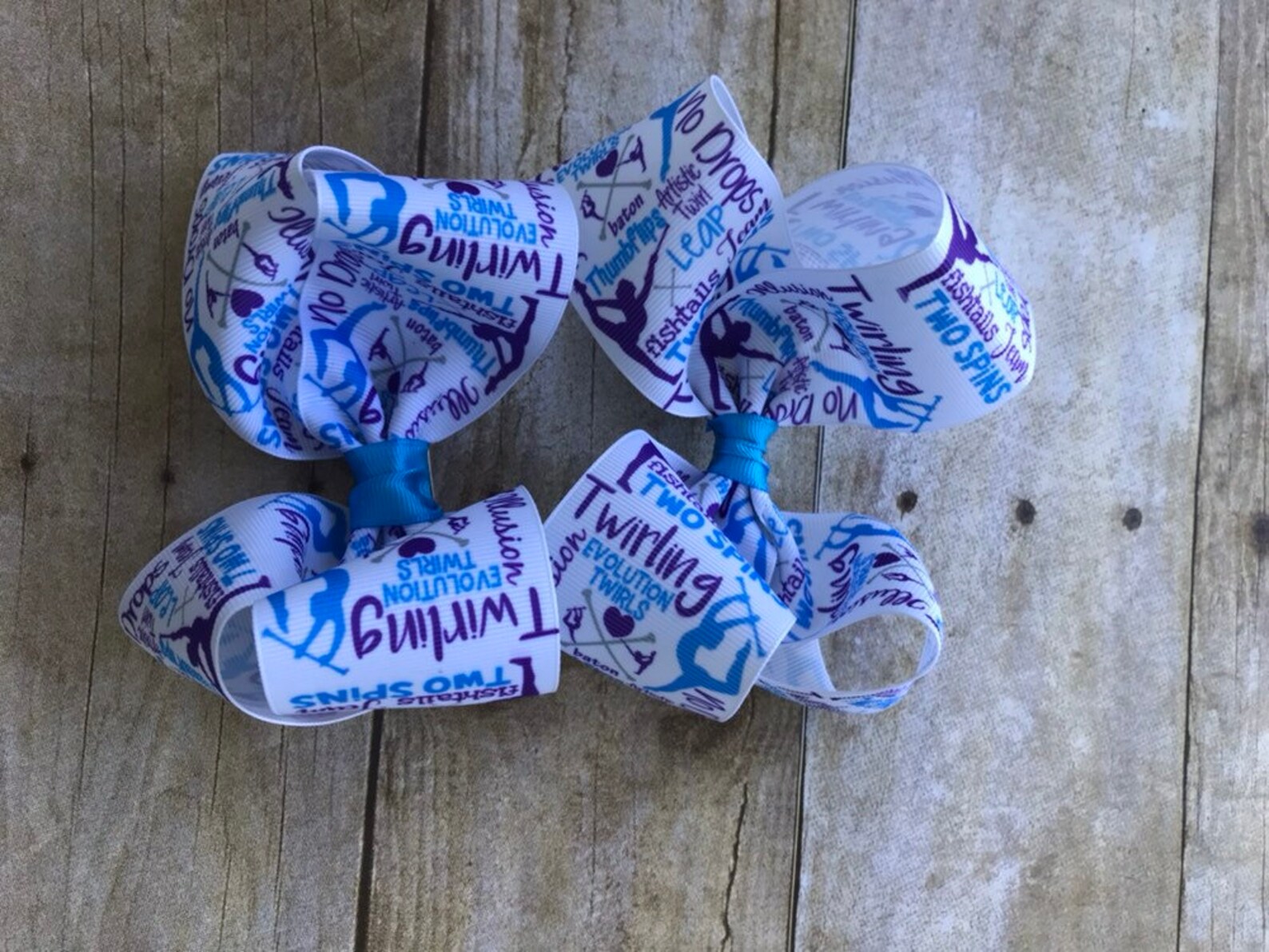 Baton twirler hairbow gift team majorette twirling bow ribbon | Etsy