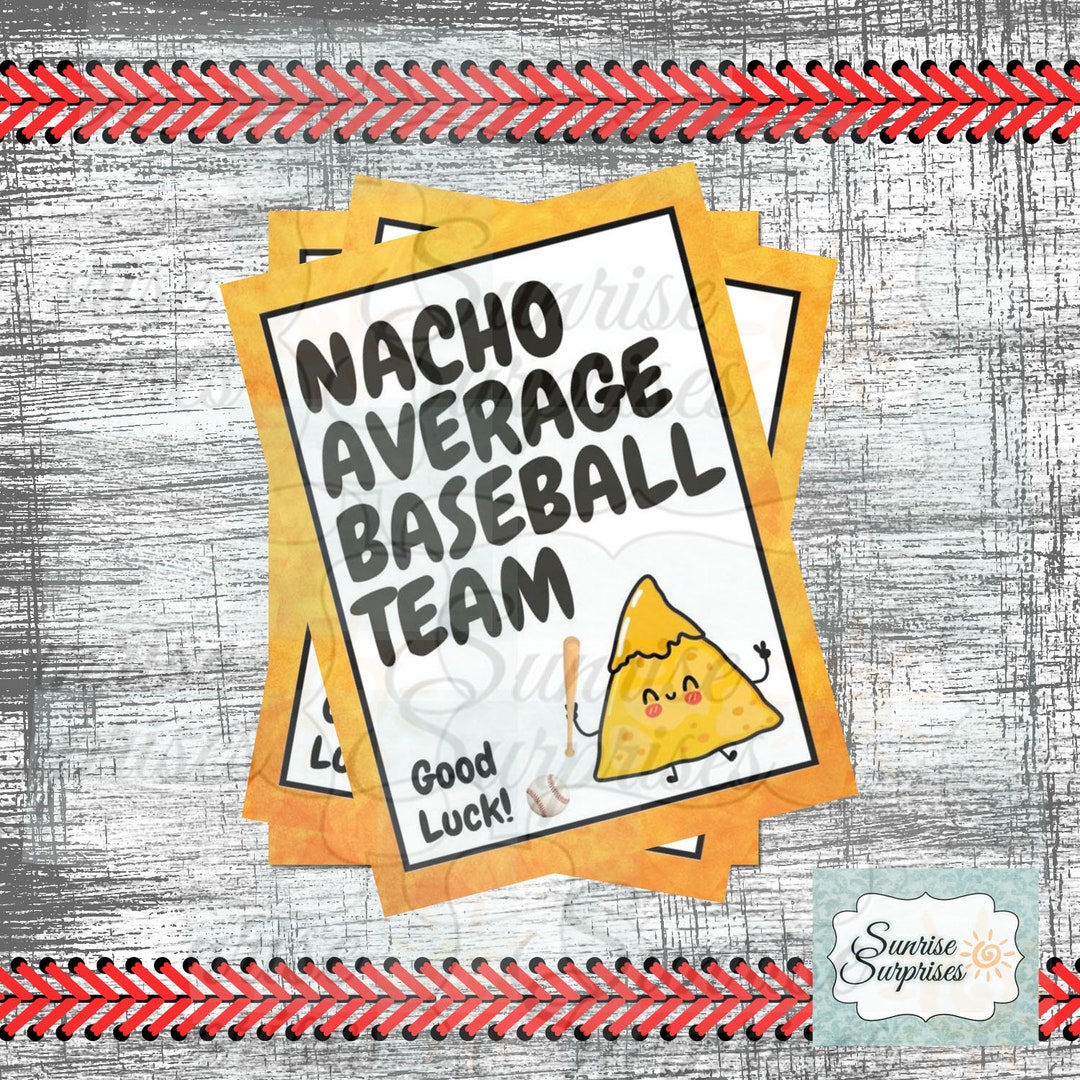 Baseball Team Snack Cards, Game Day Good Luck Printable (PDF) - Etsy