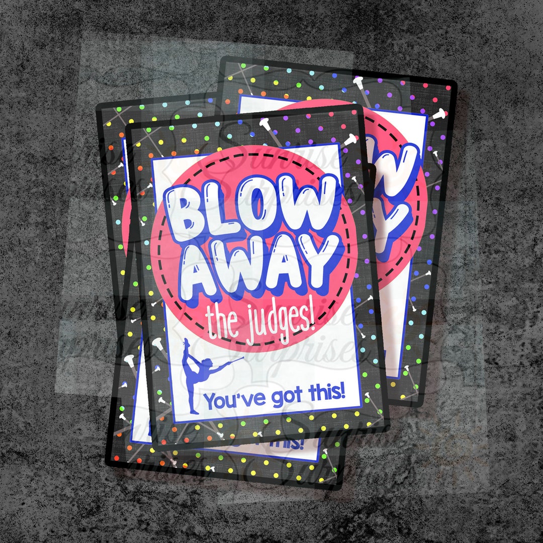 Baton Competition Good Luck Cards / Baton Twirler Cards / Blow Away the ...