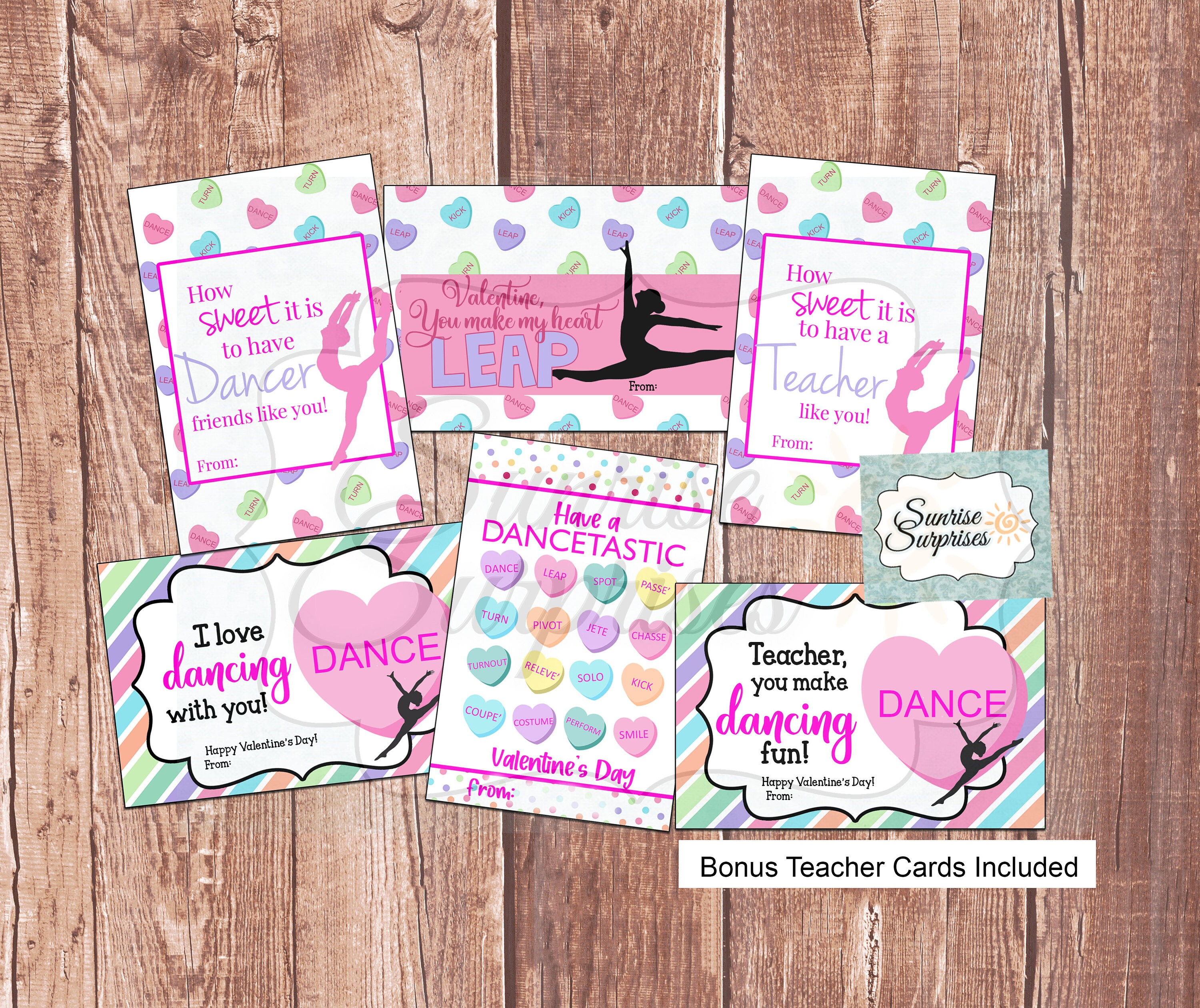 Dance Valentine Card Dance Teacher Valentine Card Dancer - Etsy