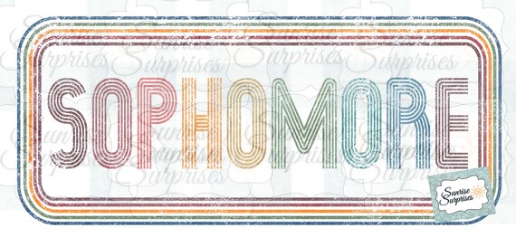 Sophomore Retro Png Jpg Sophomore Digital Download - Etsy