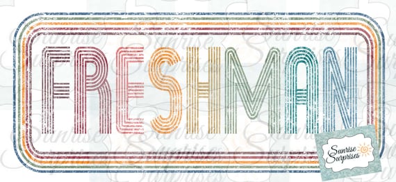 Freshman Retro Png Jpg Freshman Digital Download Sublimation | Etsy