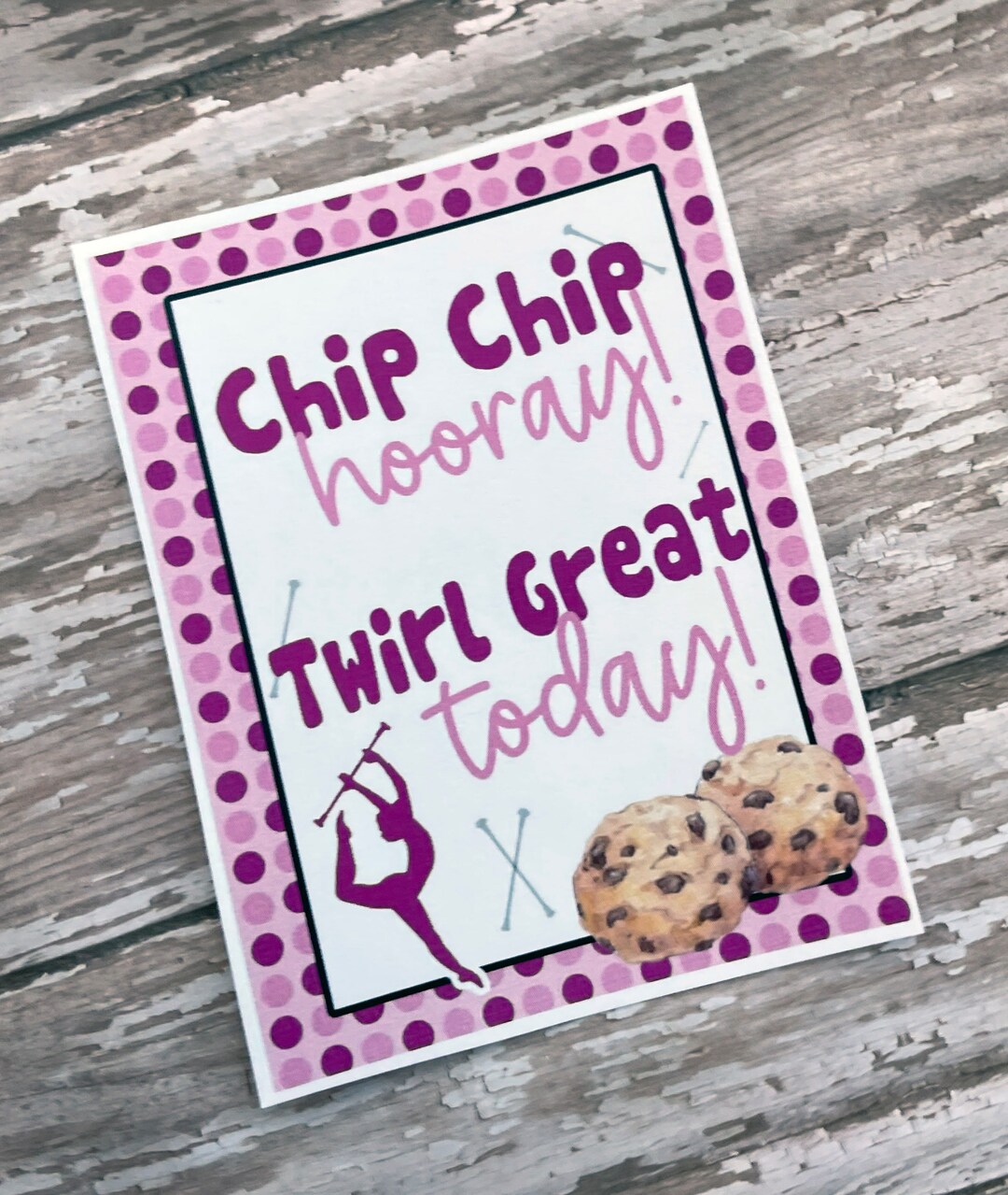 Baton Competition Good Luck Cards / Baton Twirler Cards / Chip Chip ...