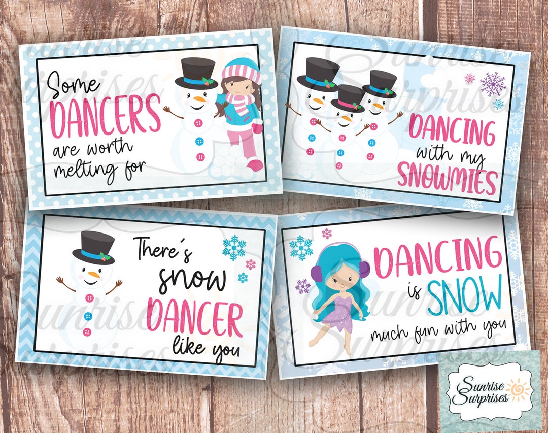 Dancer Dance Christmas Cards / Christmas Dance Printable / Christmas ...