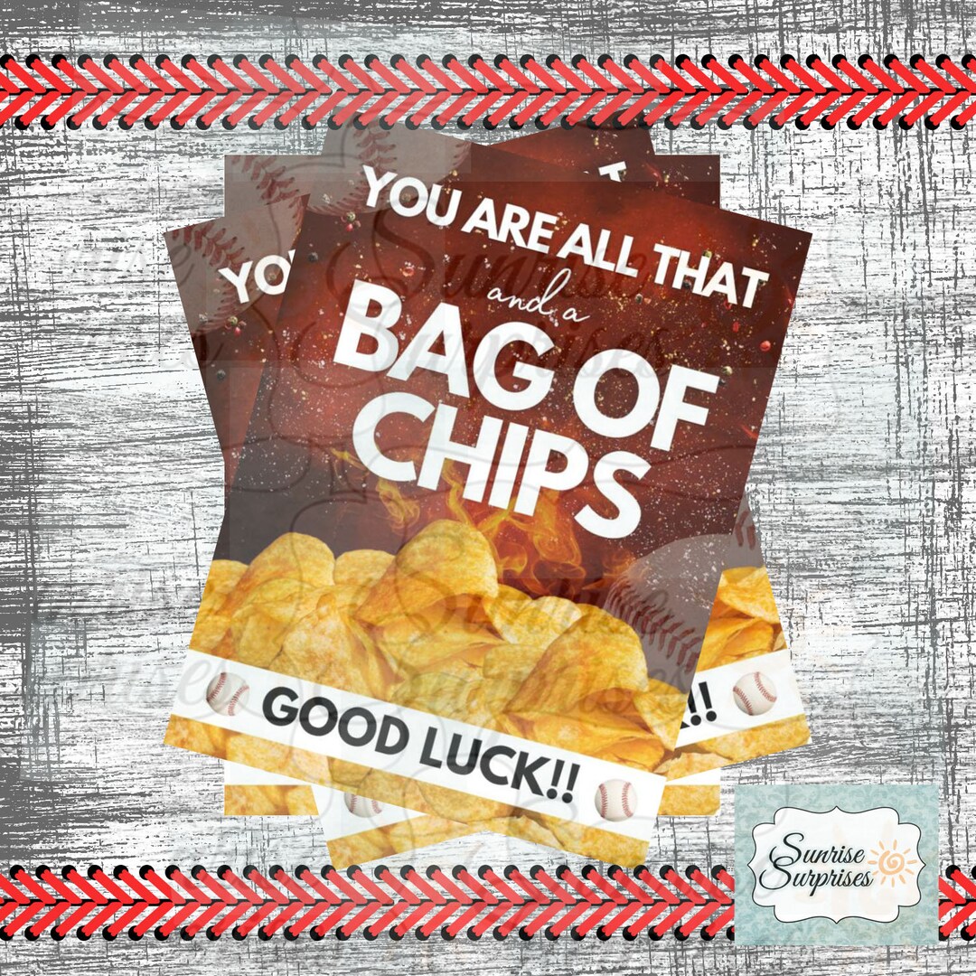 Baseball Game Day Snack Printable / Baseball Team Snack / Good Luck ...