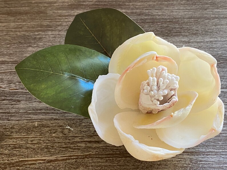 Hand Made Shell Magnolia Flower of Seashells - Etsy