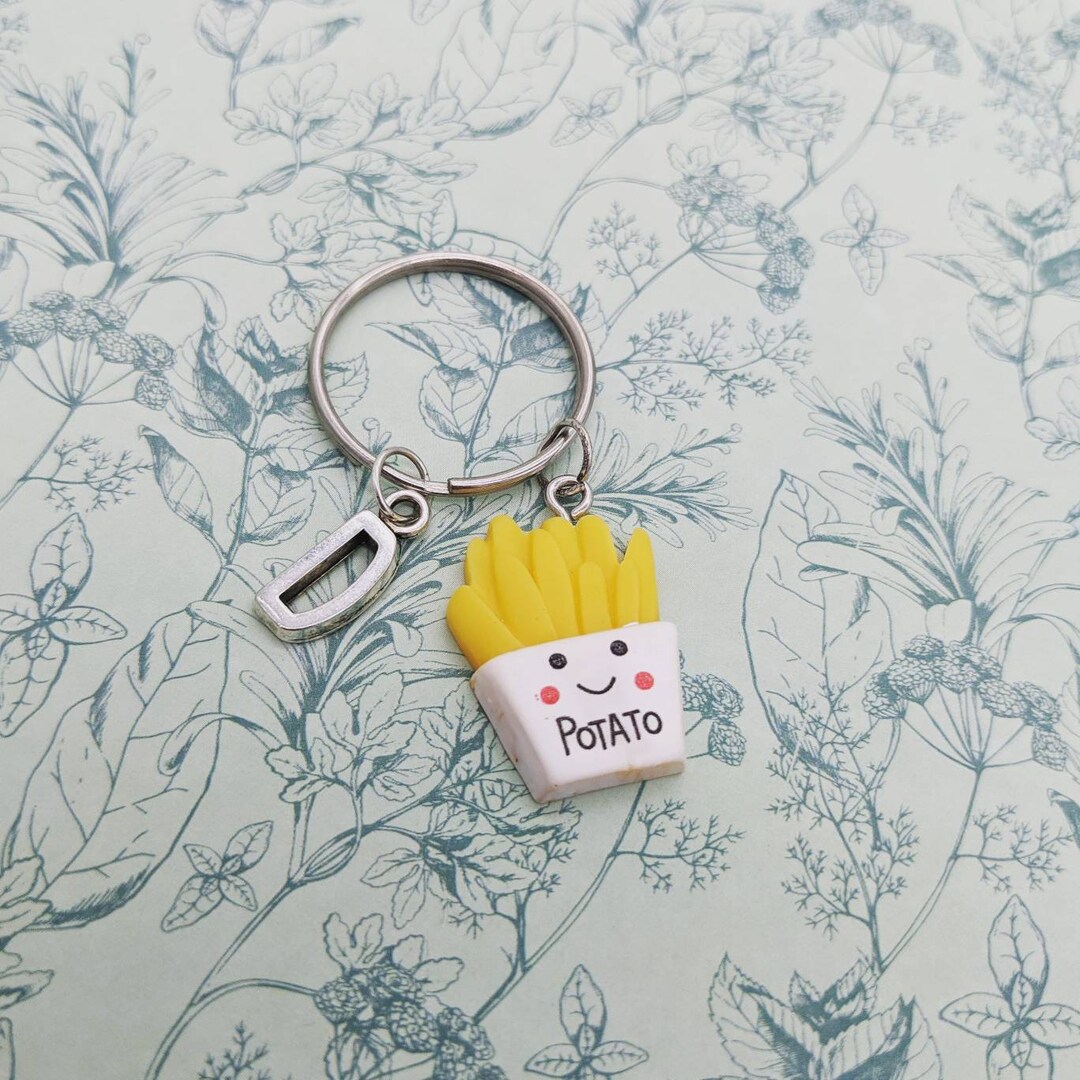Food Keyring, Novelty Keyring, Potato Keyring, Gifts for Him, Birthday ...