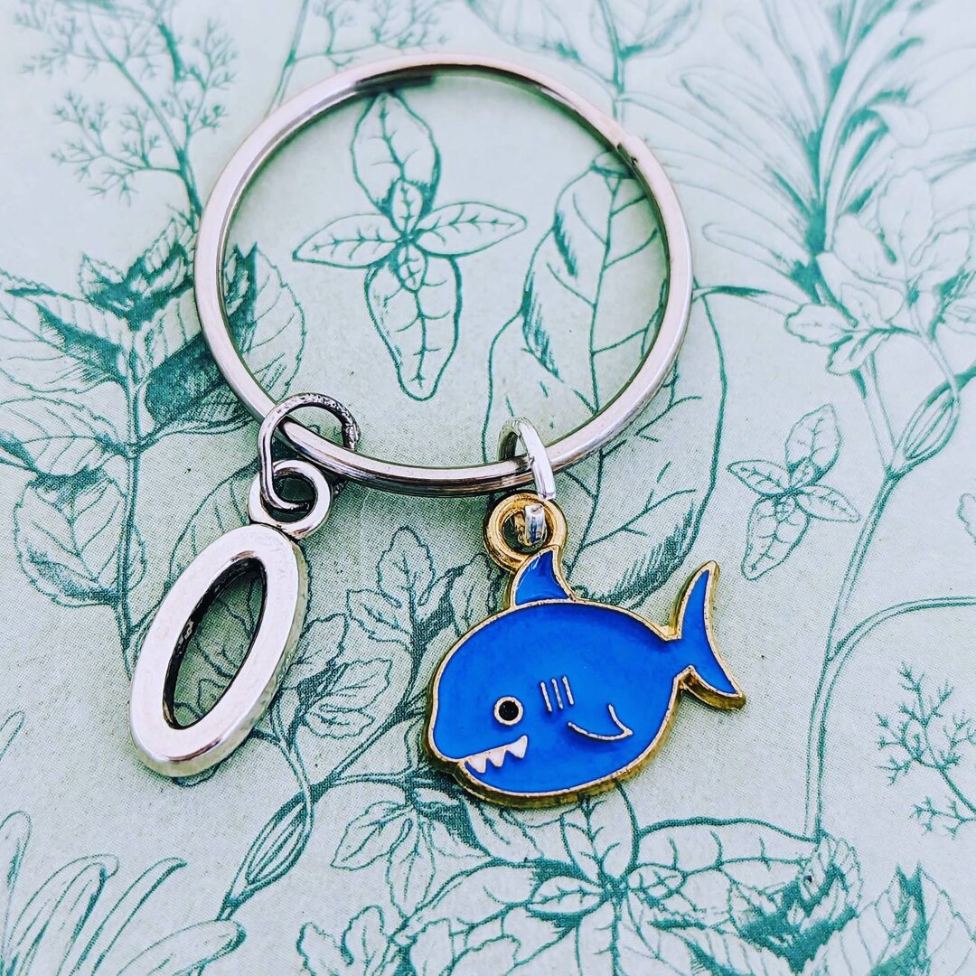 Blue Shark Keychain, Cute Shark Keyring, Shark Accessories, Shark ...