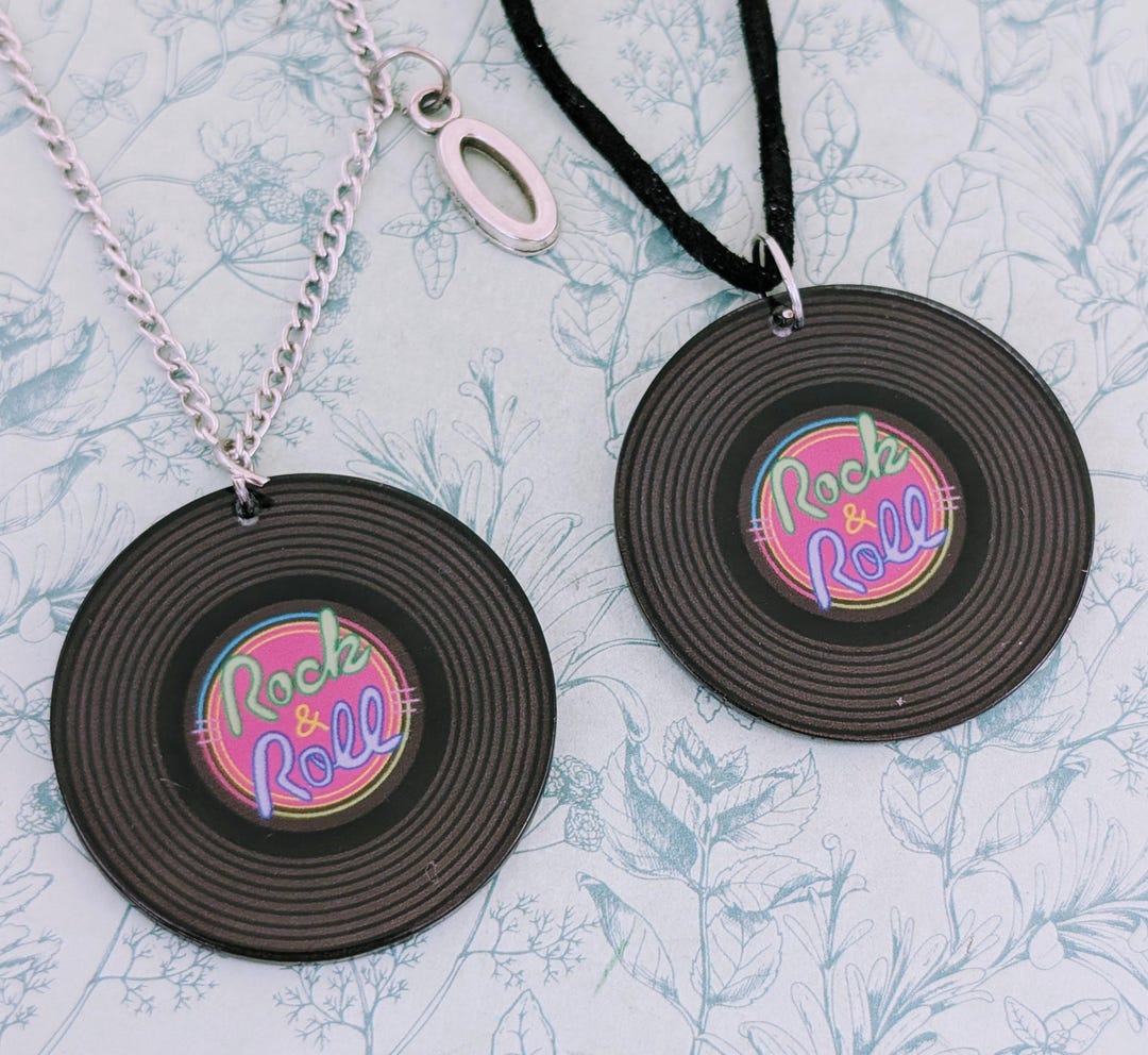 Vinyl Record Pendant Necklace, Music Lover Gifts, Music Style Jewellery ...