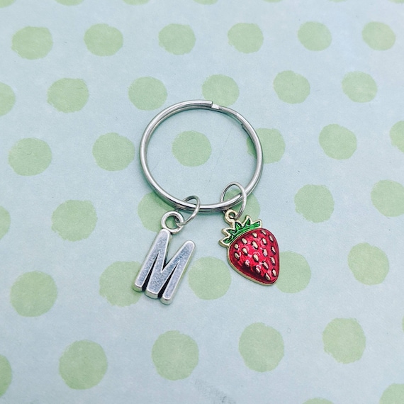 Strawberry Keychain Strawberry Gifts Strawberry Charm Fruit - Etsy