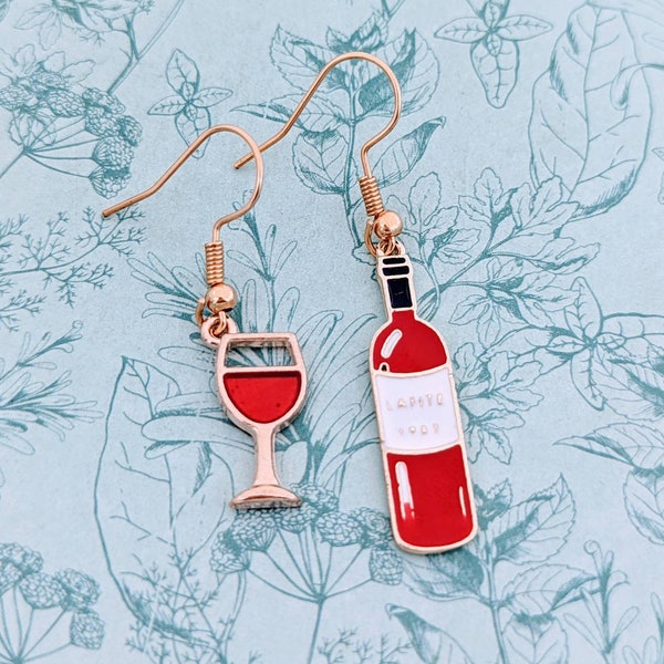 Wine Earrings - Etsy