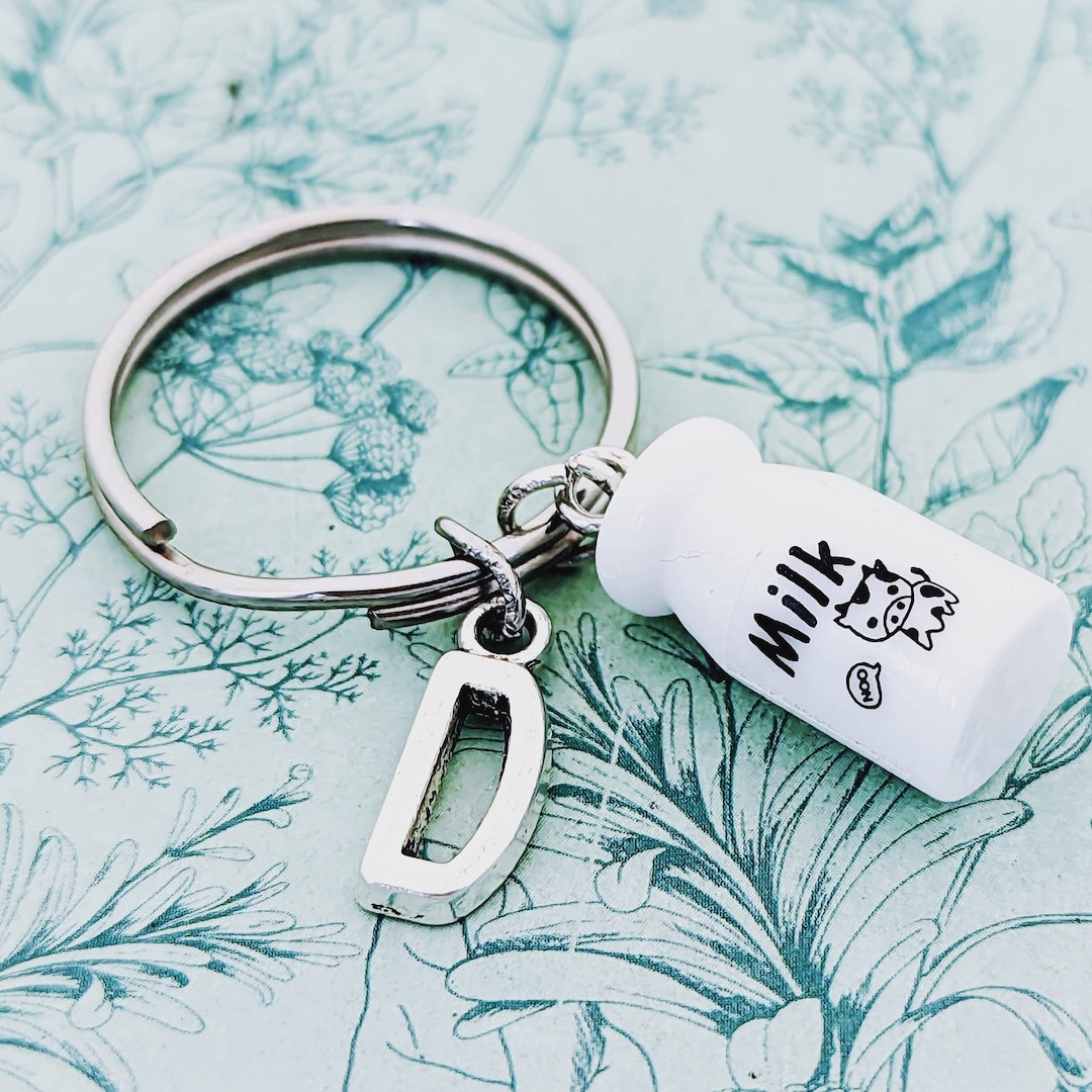 Milk Keychain, Kawaii Keychain, Cute Keyring, Kawaii Gifts, Farmer ...