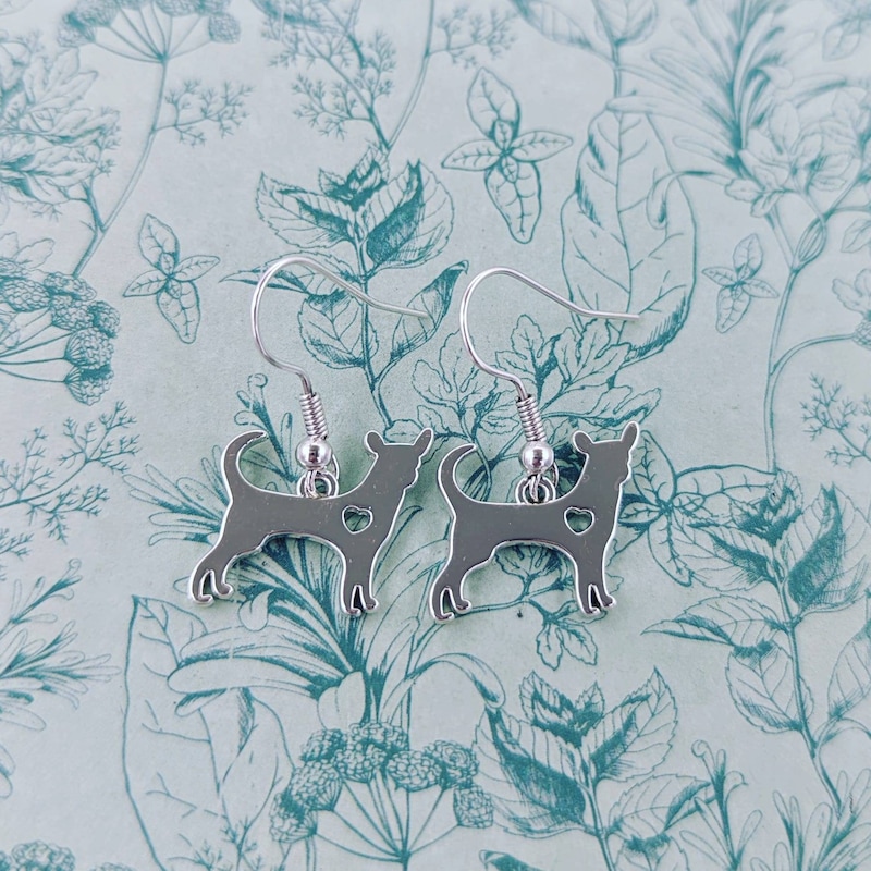 Chihuahua Drop Earrings - Etsy UK