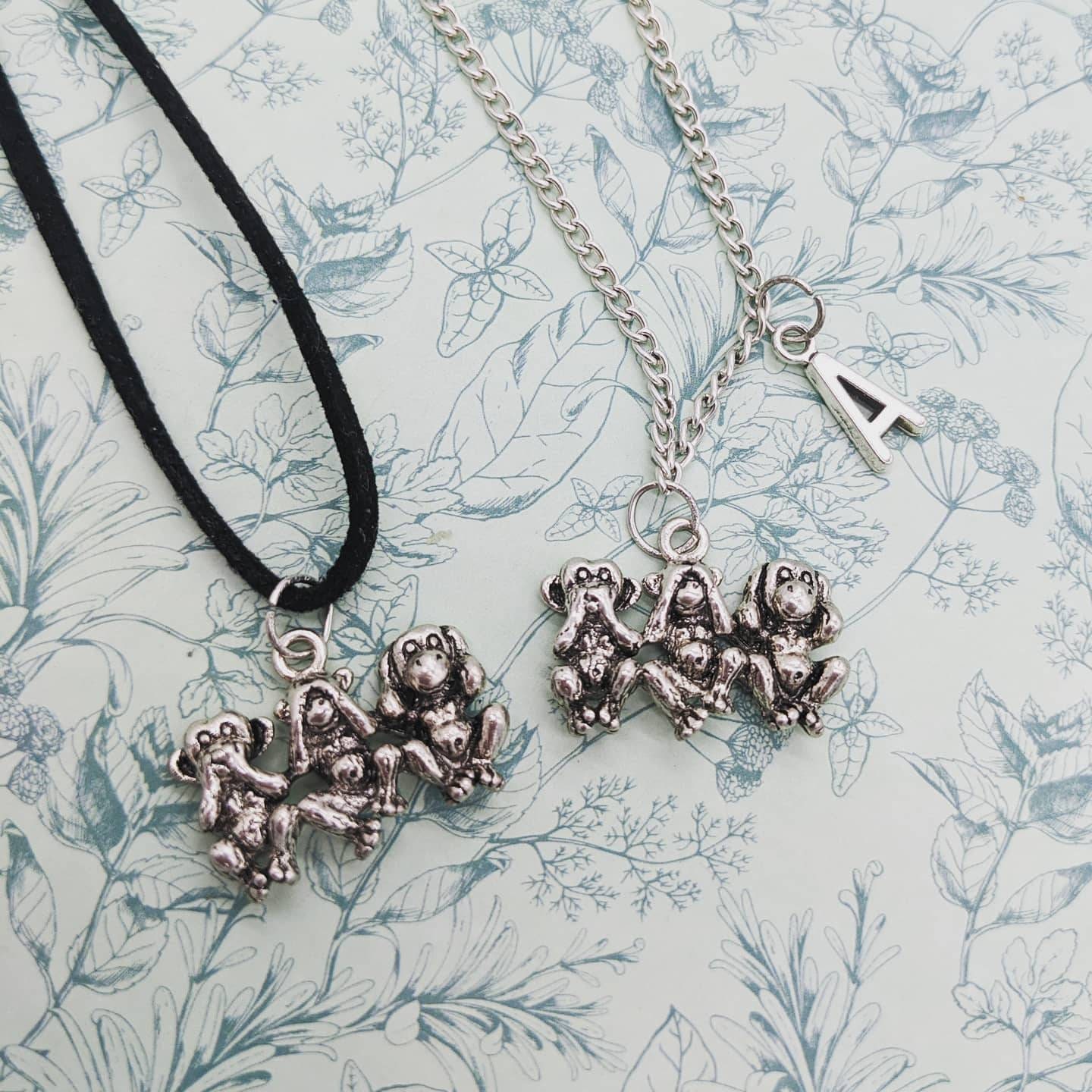 Monkey Necklace Three Wise Monkeys Monkey Gifts - Etsy UK