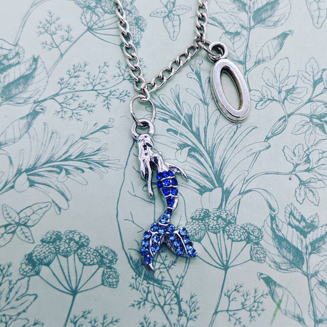 Mermaid Necklace, Mermaid Jewelry, Mermaid Lover Gifts, Initial ...