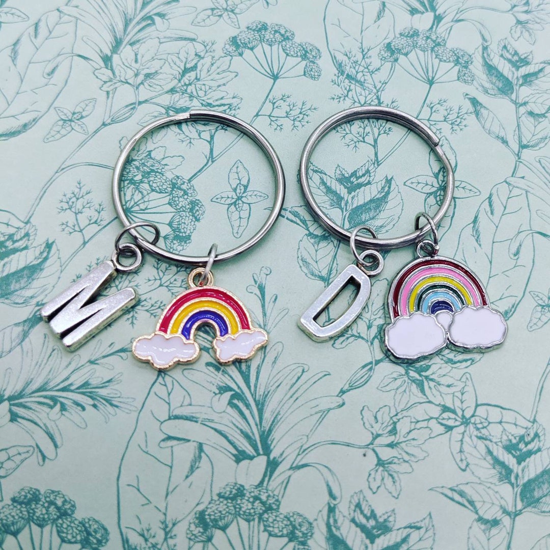Rainbow Keyring, Rainbow Gift, Personalised Keyring, Bff Gifts, Rainbow ...
