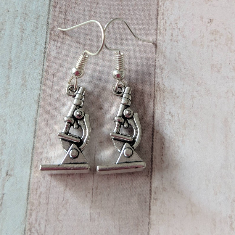 Microscope Earrings Science Earrings Nerd Earrings Science - Etsy UK