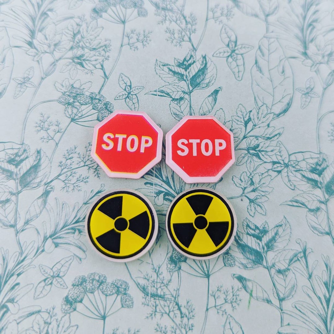 Stop Sign Earrings, Fun Earrings, Novelty Earrings, Stud Earrings ...