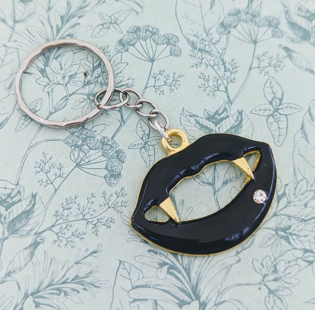 Vampire Keychain, Vampire Keyring, Lips Keychain, Vampire Lover Gifts ...