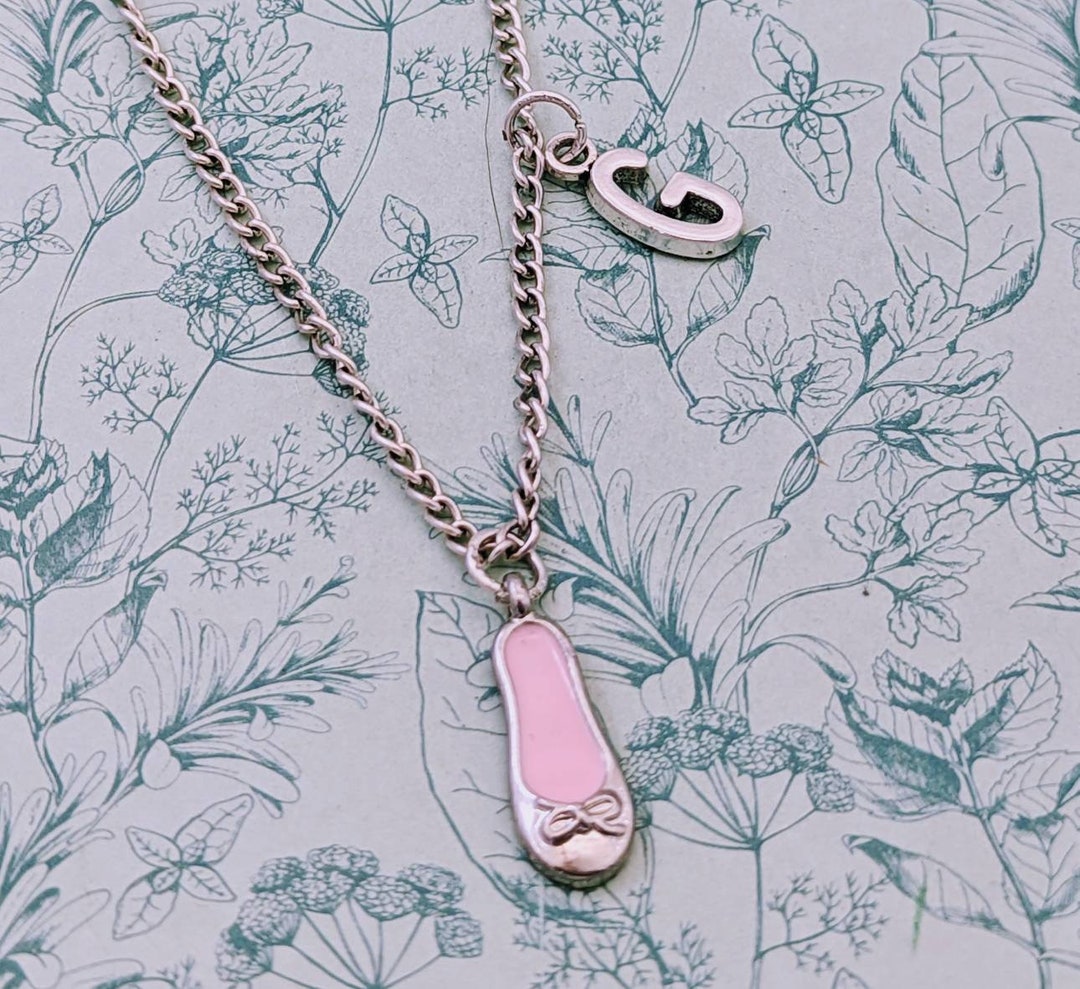 Ballerina Necklace, Kids Initial Necklace, Kids Personalised Necklace ...