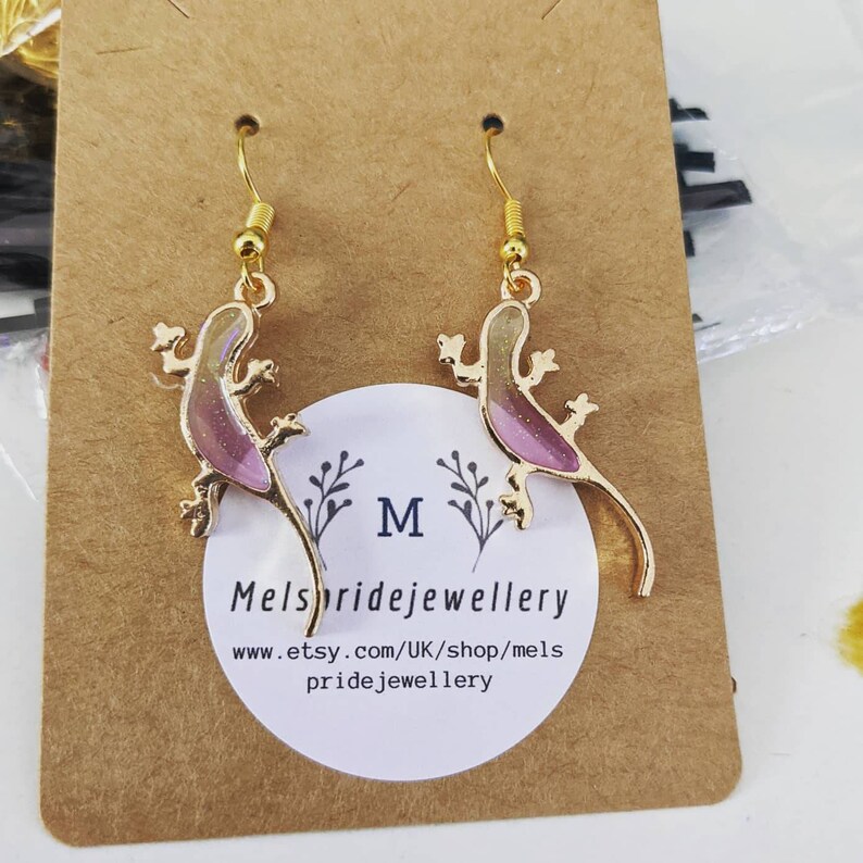 Lizard earrings lizard jewellery gecko jewelry lizard gift | Etsy