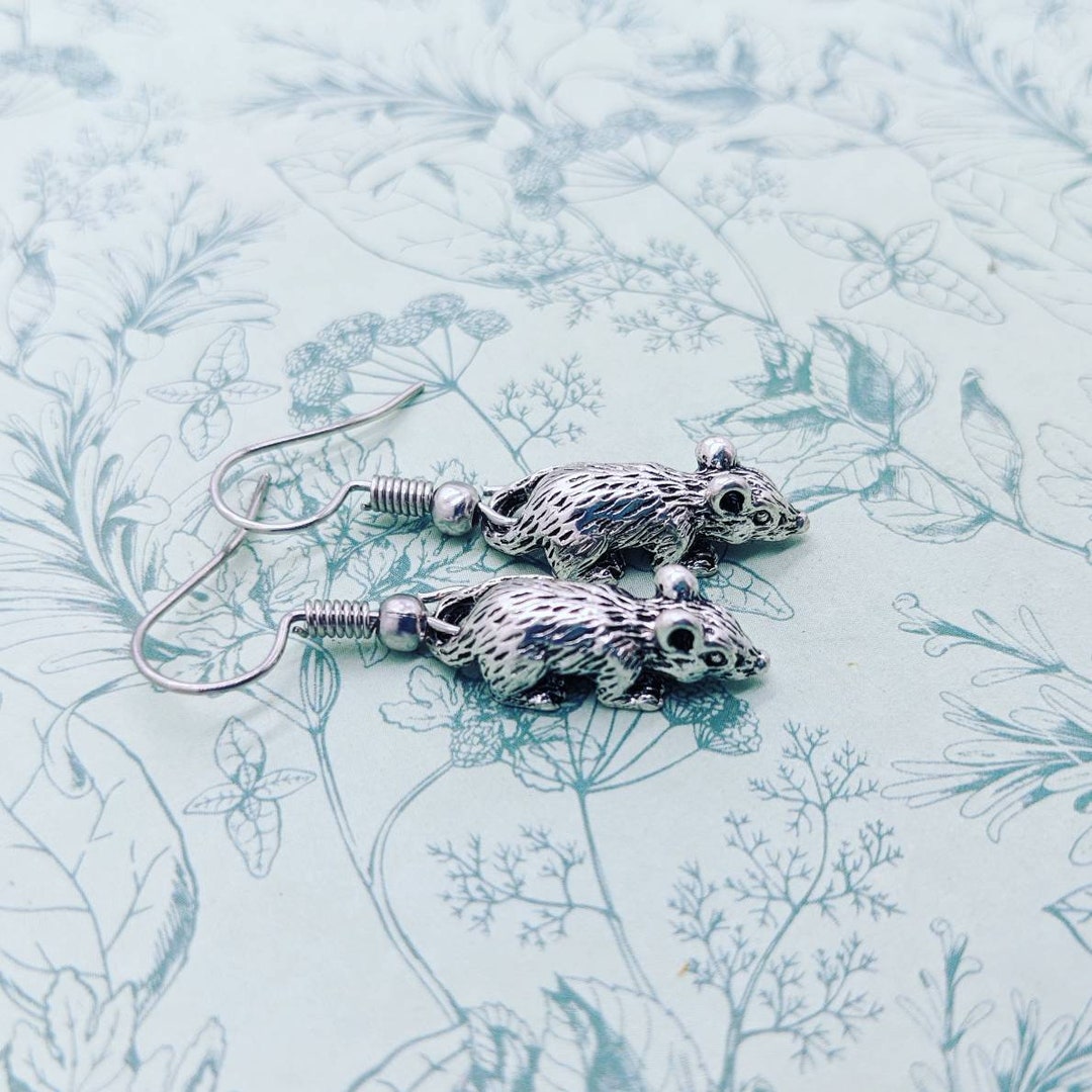 Rat Earrings, Rat Jewelry, Rat Lover Gifts, Rat Owner Gifts, Charm ...