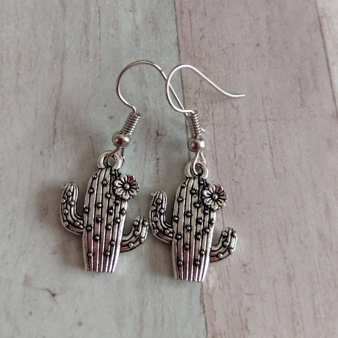 Cactus Earrings Cactus Jewellery Plant Earrings Tropical | Etsy