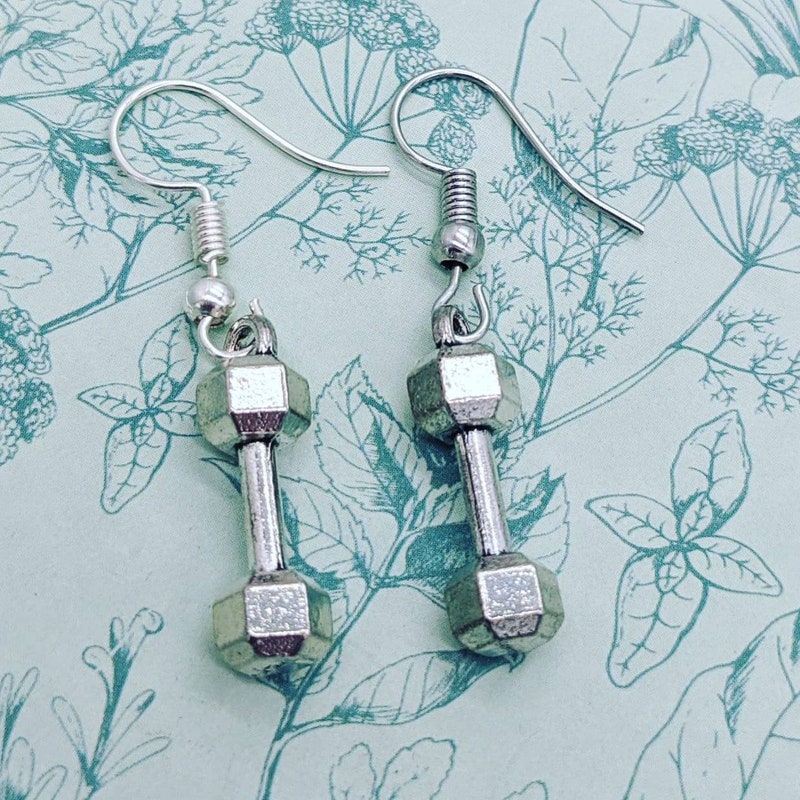 Barbell Earrings - Etsy