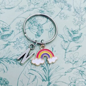 Rainbow Keyring, Rainbow Gift, Personalised Keyring, Bff Gifts, Rainbow ...