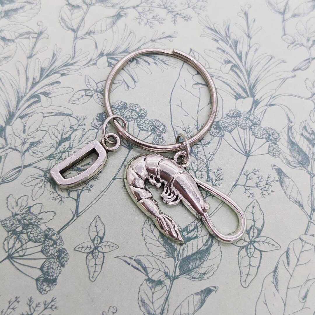 Shrimp Keychain, Ocean Keychain, Personalised Keyring, Bff Gifts ...