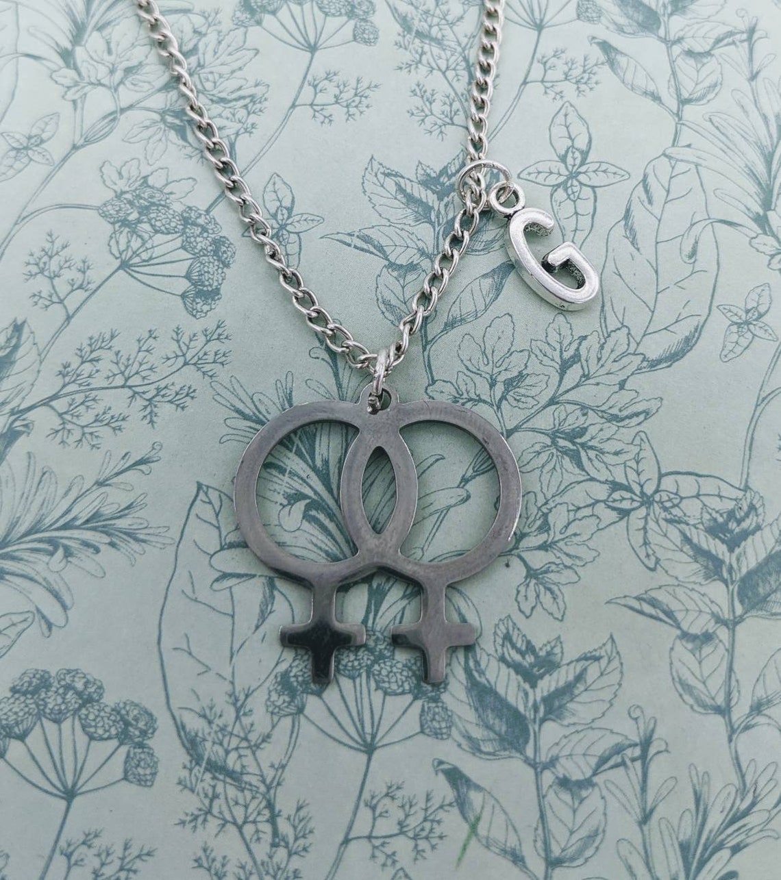 Double Venus Necklace, Lesbian Necklace Girlfriend Gifts, Personalised ...