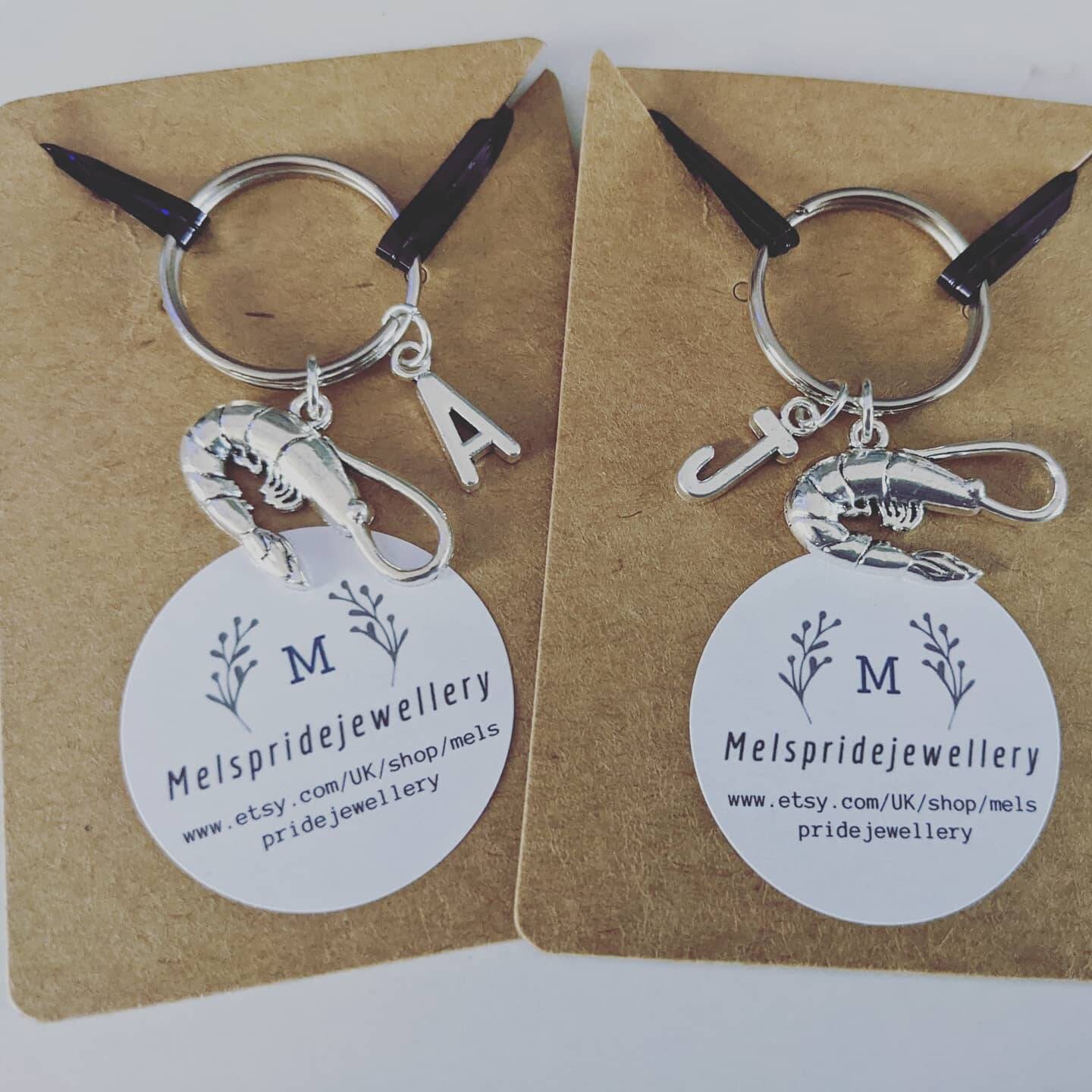 Shrimp Keychain Ocean Keychain Personalised Keyring Bff | Etsy UK