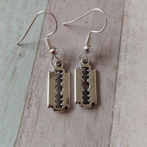 Razor Blade Earrings EMO Earrings Gothic Jewelry Women Punk - Etsy