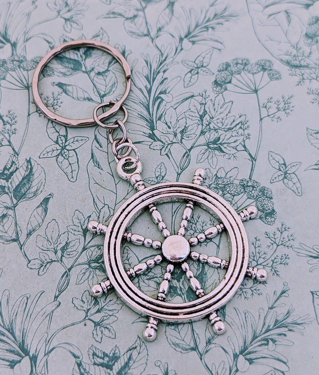 Pirate Ship Wheel Keychain, Nautical Keyring, Nautical Lover Gifts ...
