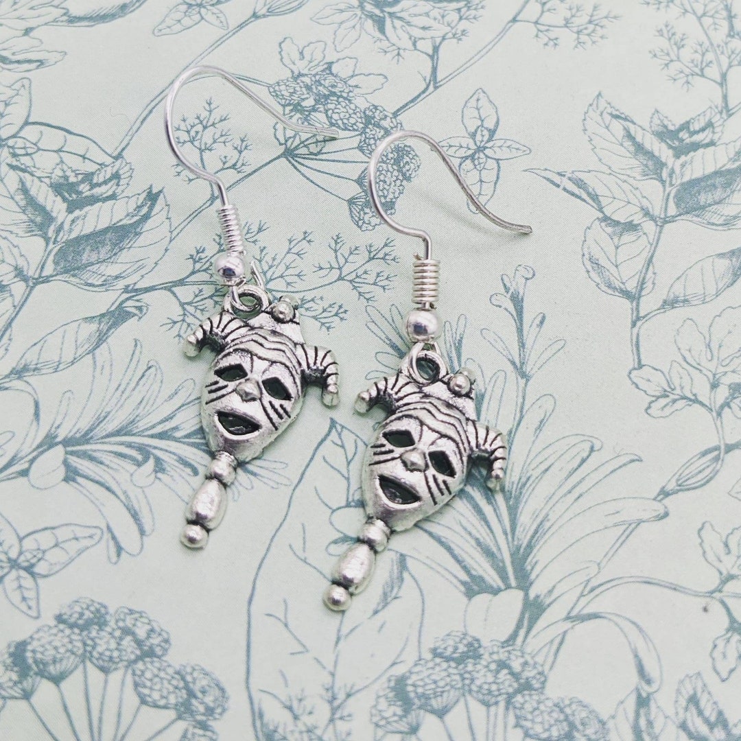 Jester Earrings, Mardi Gras Earrings, Mask Earrings, Jester Jewelry ...