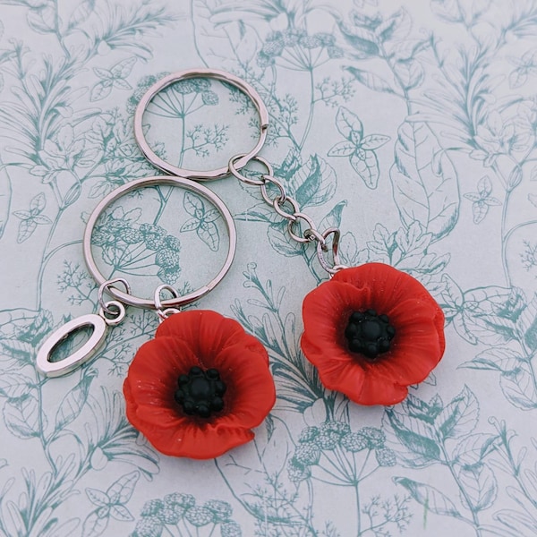 Poppy Keychain - Etsy