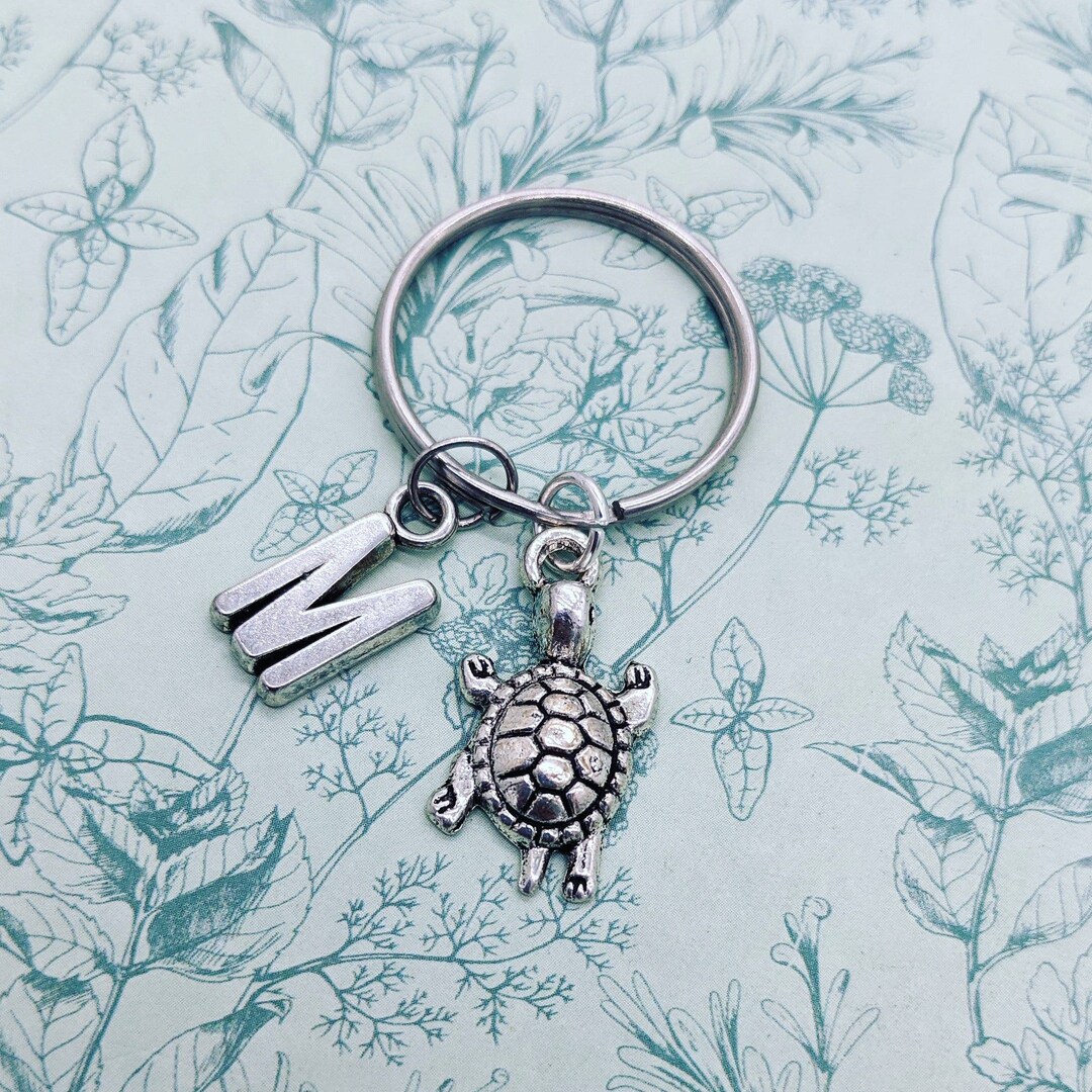 Turtle Keyring, Turtle Gifts, Personalised Keyrings, Initial Gifts ...
