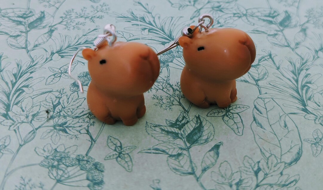 Capybara Earrings, Capybara Jewelry, Capybara Jewellery, Capybara Lover ...