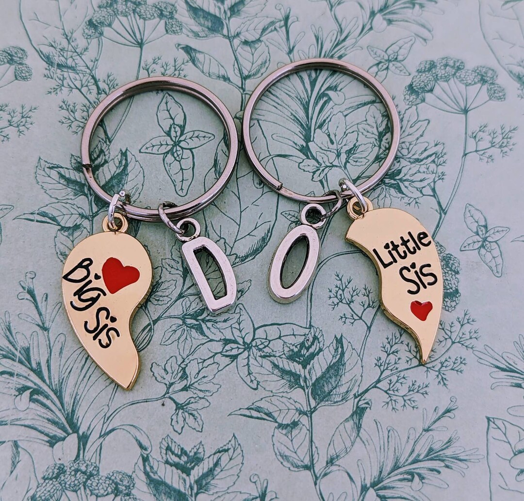 Big Sister Little Sister Keychain, Sister Gifts, Set of 2 Keychains ...