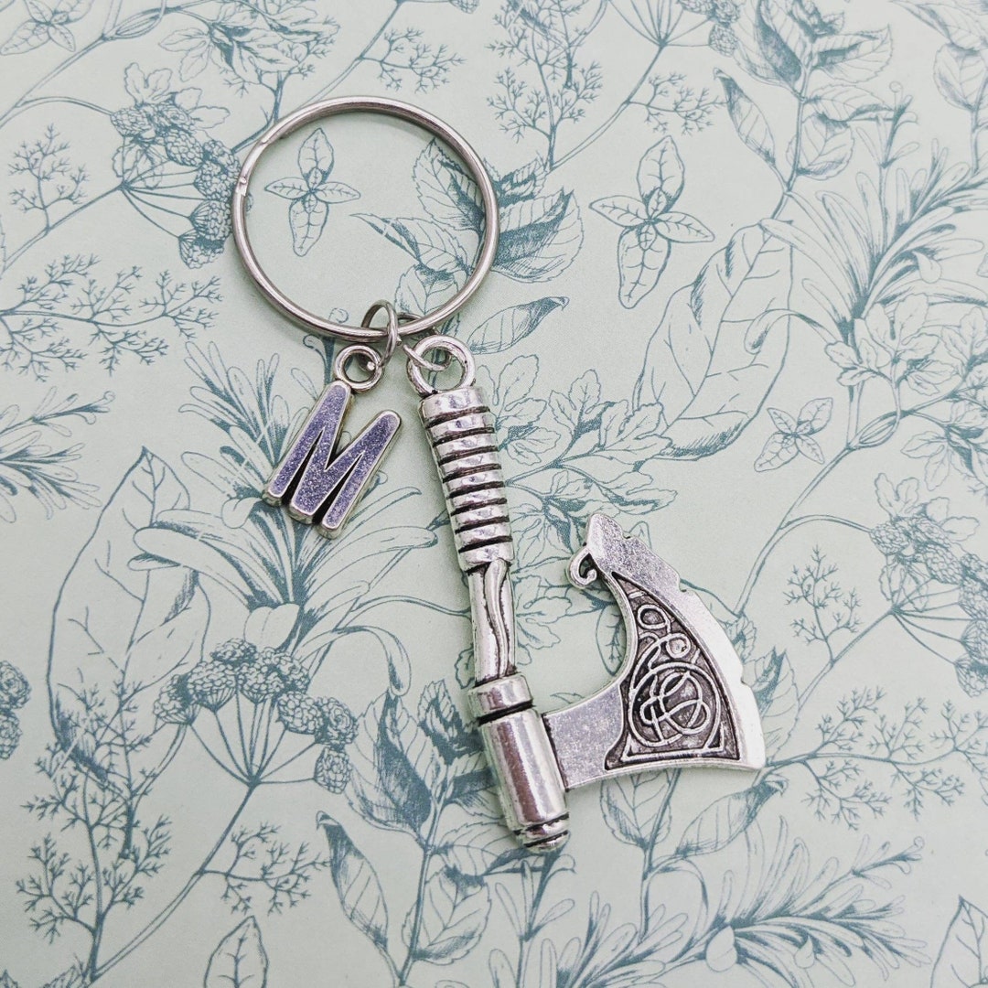 Viking Axe Keychain, Initial Keyring, History Geek Gifts, History ...