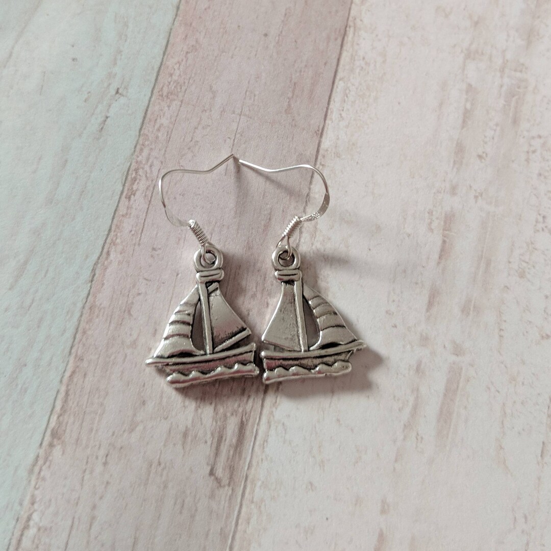 Boat Earrings, Boat Jewellery, Gifts for Her, Beach Earrings, Nautical ...