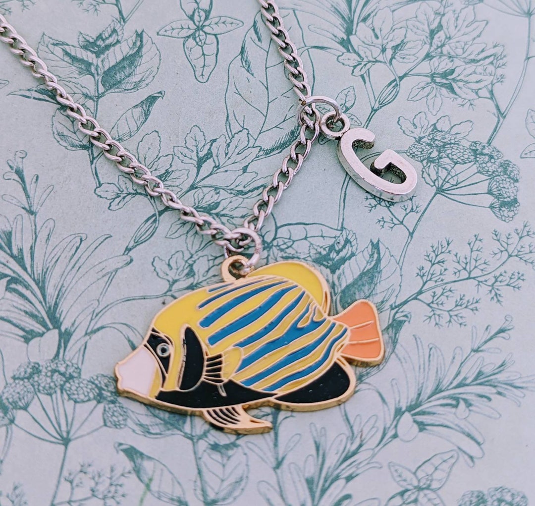 Angel Fish Necklace, Angel Fish Jewellery, Nautical Fish Necklace, Sea ...