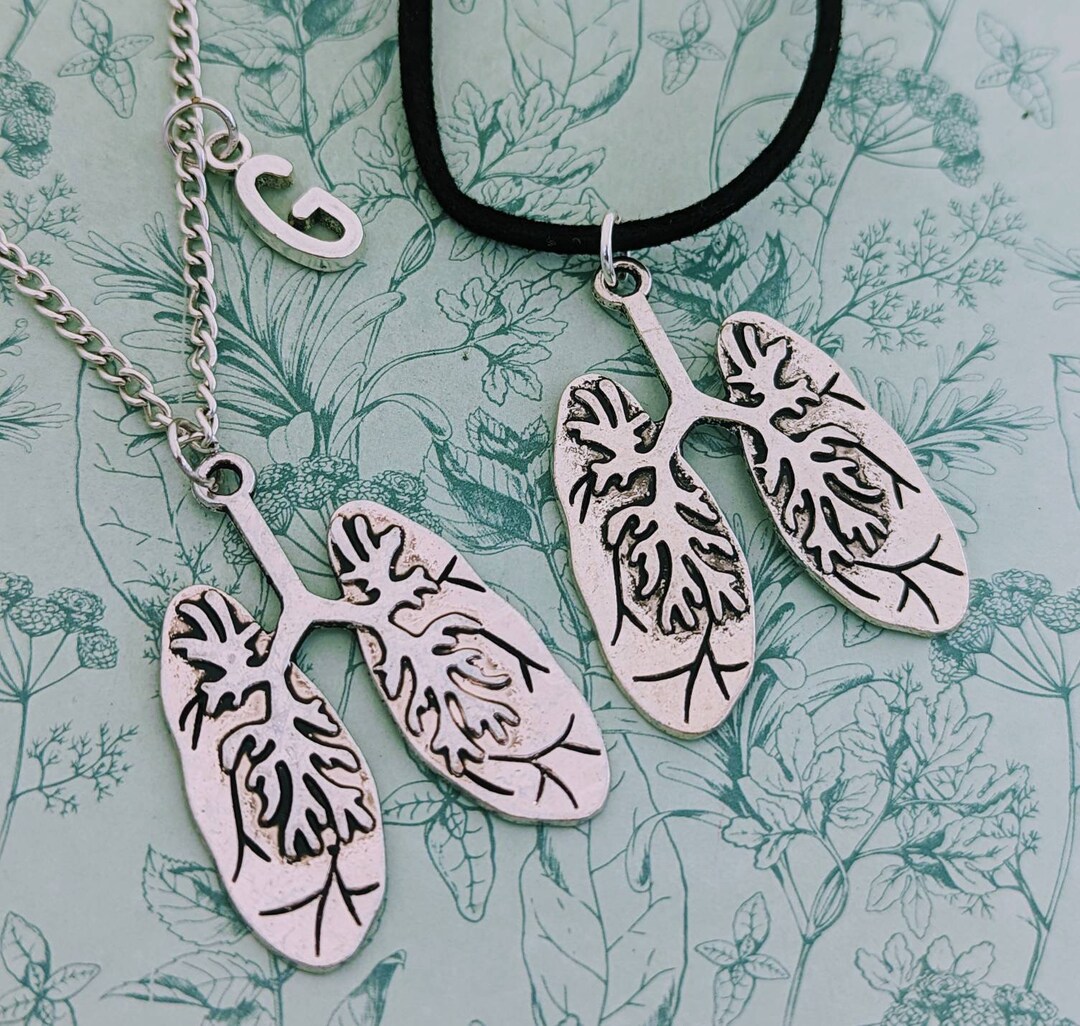 Anatomy Necklace, Lung Necklace, Charm Necklace, Gothic Necklace ...