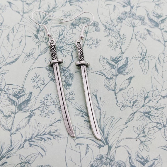 Katana Sword Earrings Katana Jewellery Sword Earrings | Etsy